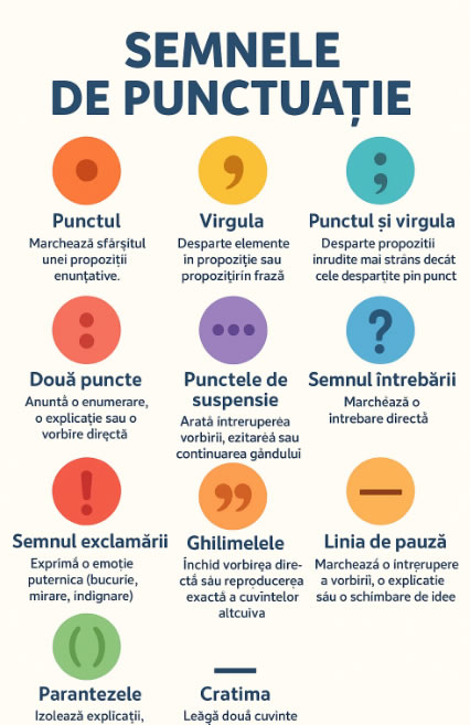 Semnele de punctuație - portofoliu | Rezumate | Promotii 2026
